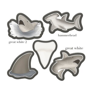 Shark Set Cookie Cutters - Etsy