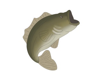 Bass Fish Hunting Fishing 3D Printed Cookie Cutter - Etsy