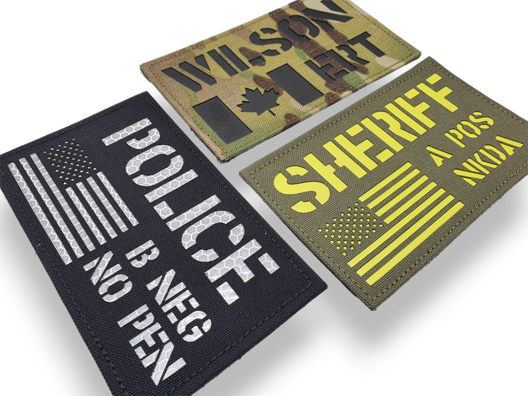 Custom ID Panel LARGE Velcro® Patch - Multiple Flags Available - 5'' X ...