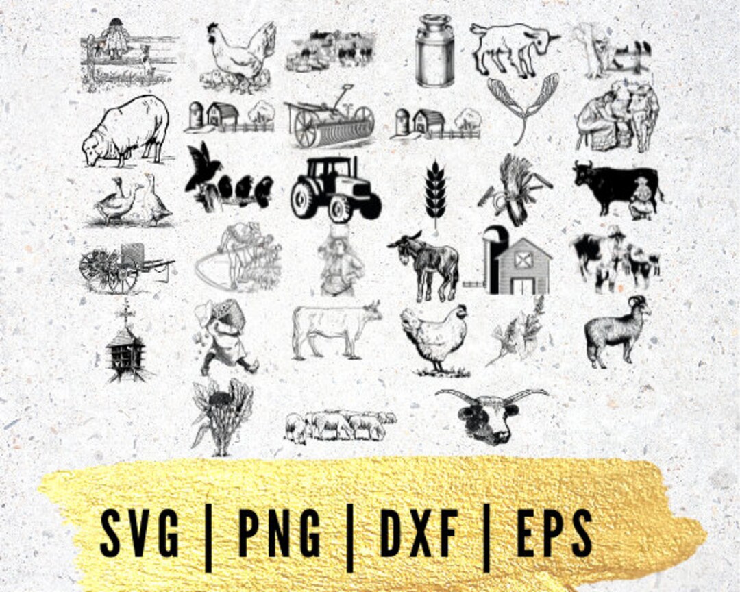Farm Life Bundle SVG, Farm Animals Bundle SVG, Instant Download, Svg ...