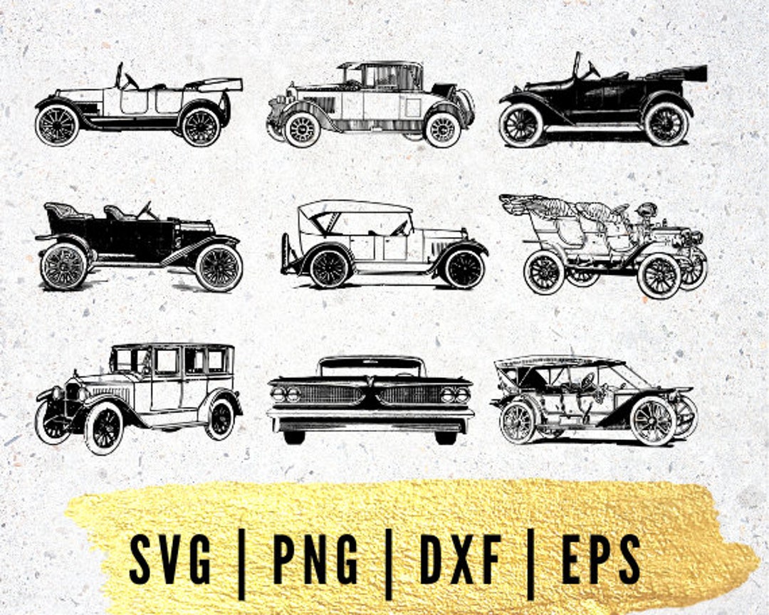 Classic Cars SVG Bundle, Vintage Cars SVG Bundle, Instant Download, Svg ...