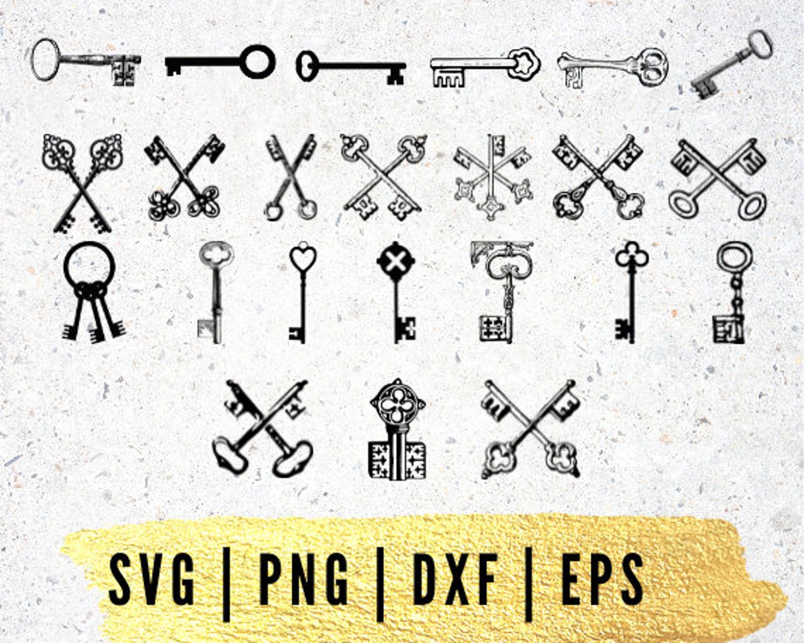 Keys SVG Bundle, Vintage Keys SVG Bundle, Skeleton Key SVG Bundle ...