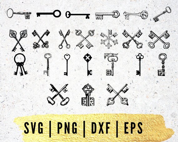 Keys SVG Bundle Vintage Keys SVG Bundle Skeleton Key SVG | Etsy