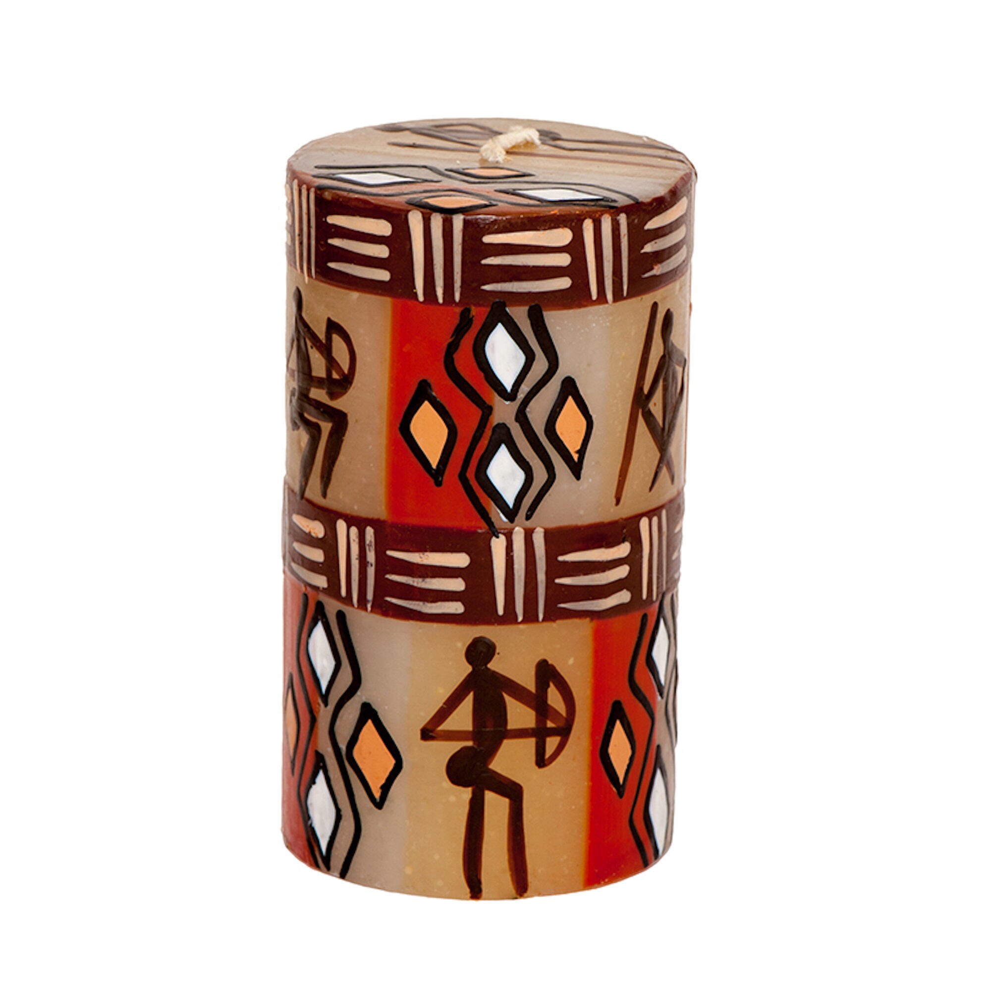 Fairtrade Colourful Pyramid, Pillar & Ball Candles African Print ...
