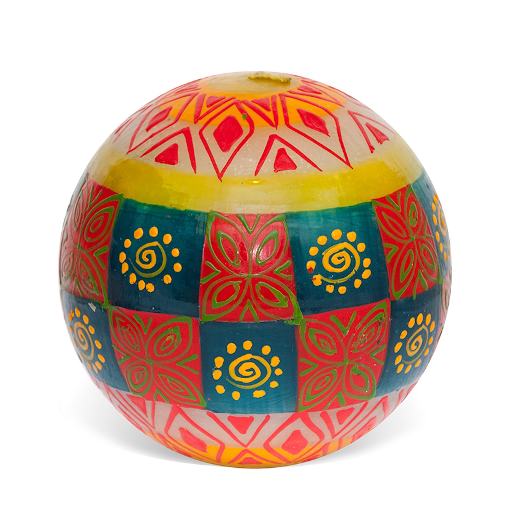 Fairtrade Colourful Pyramid, Pillar & Ball Candles Desert Rose Design ...