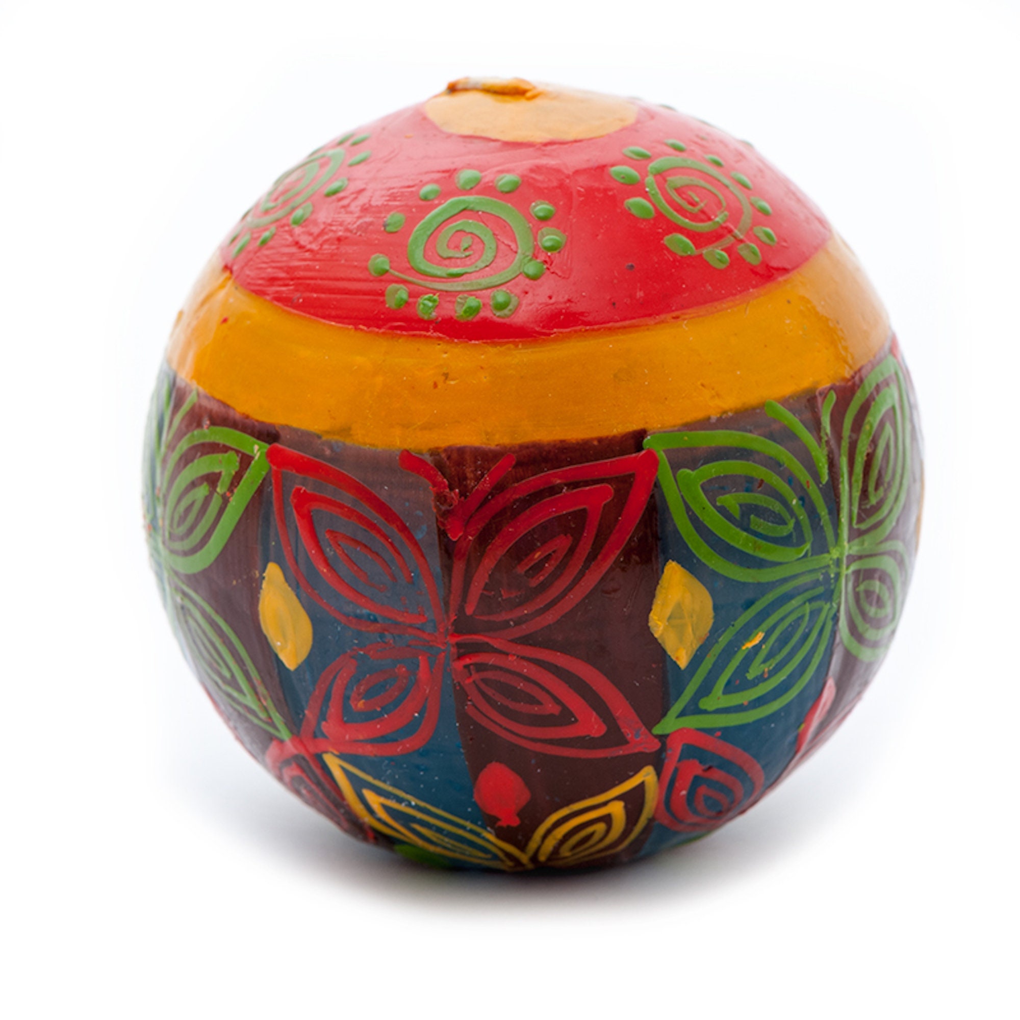 Fairtrade Colourful Pyramid, Pillar & Ball Candles Desert Rose Design ...