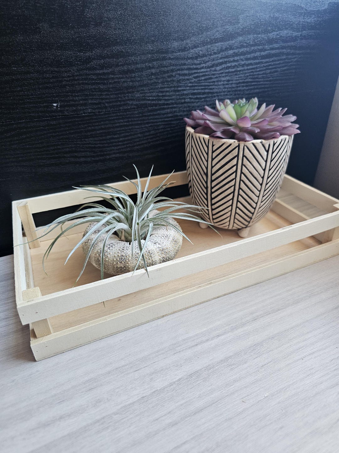 Handmade Wooden Storage Crate Basket Tray Rectangle Lightweight Small ...