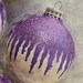 Vintage Purple Icicles Design Glass Ball Ornaments, Unique Christmas ...