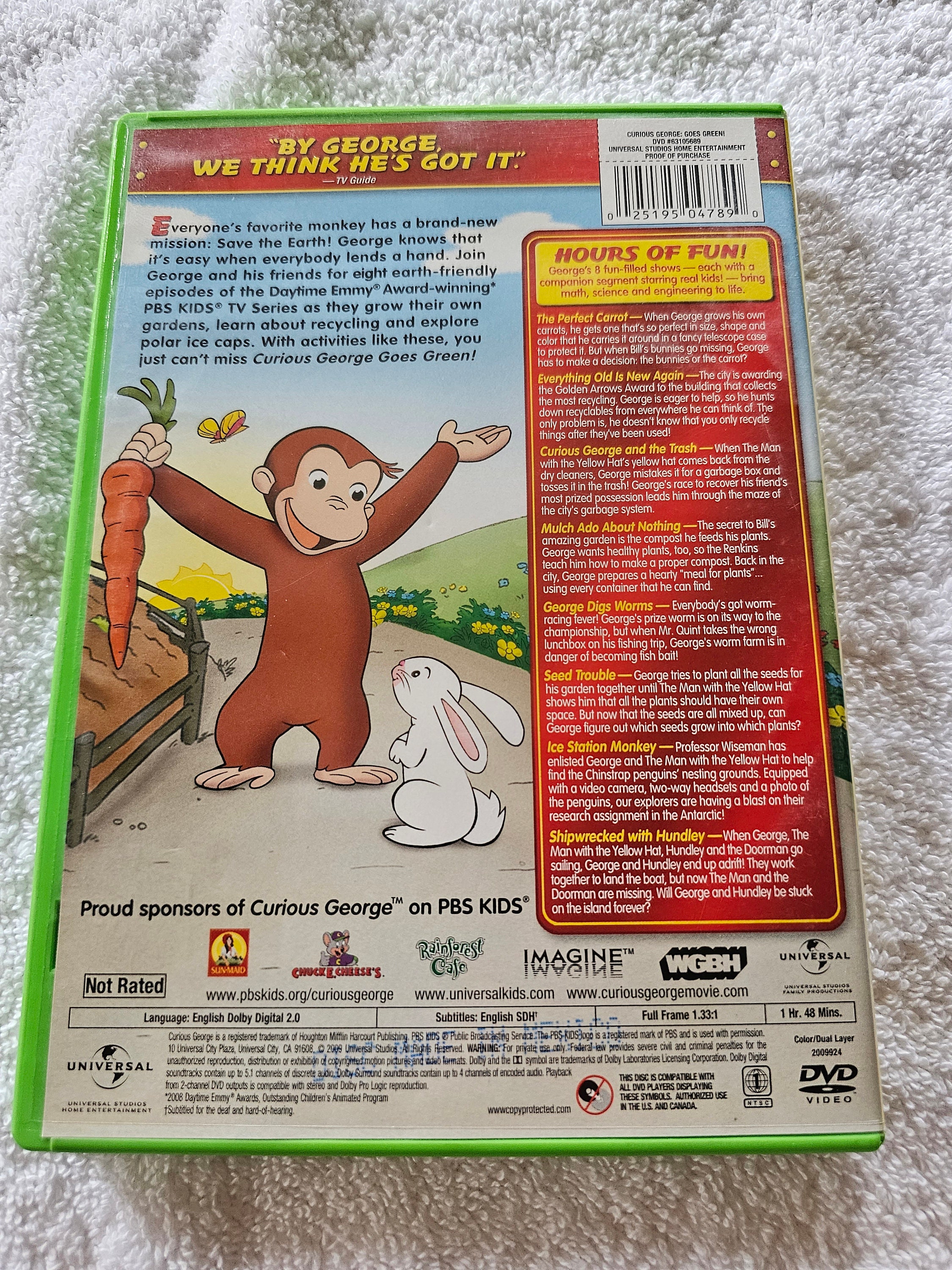 Curious George Goes Green Dvd Movie - Etsy