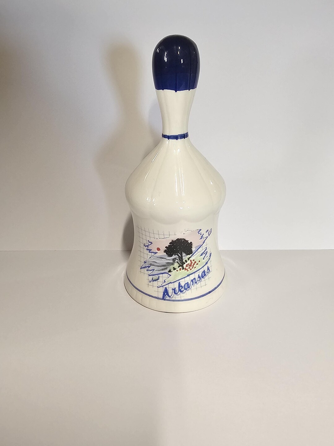 Collectable Vintage Ceramic 'arkansas' State Bell Showing A Field With ...