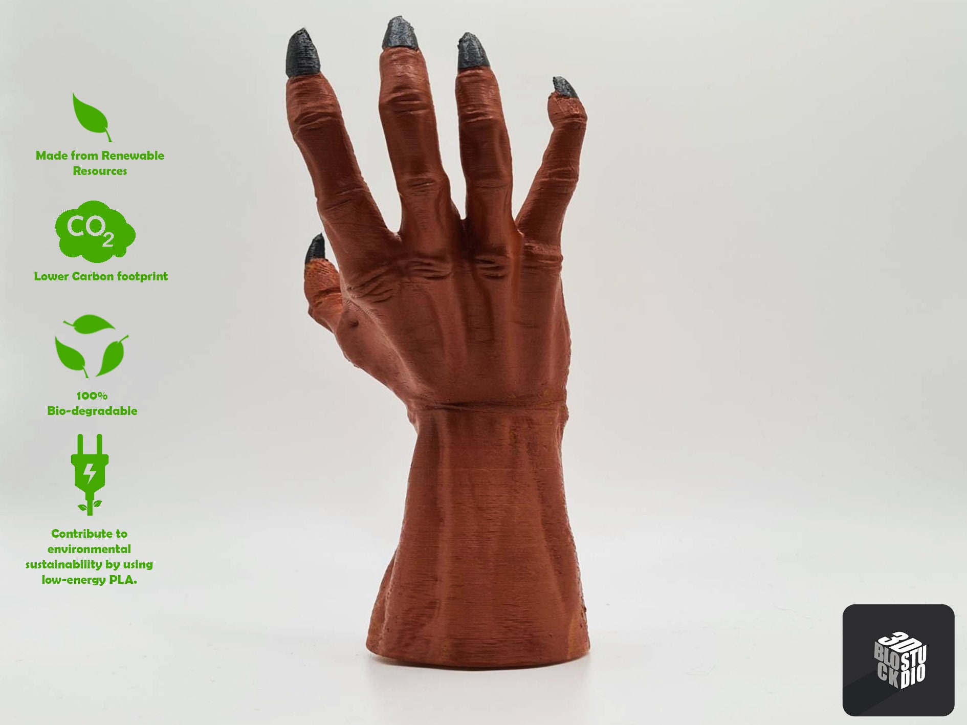 Devil Hand Hook 3D Printed Wall Mounted Hook Screw-on Stick-on ...