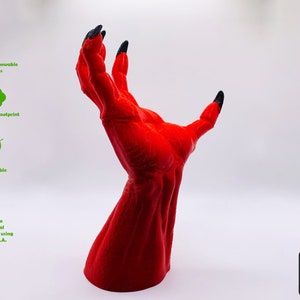 Devil Hand Hook 3D Printed Wall Mounted Hook Screw-on Stick-on ...