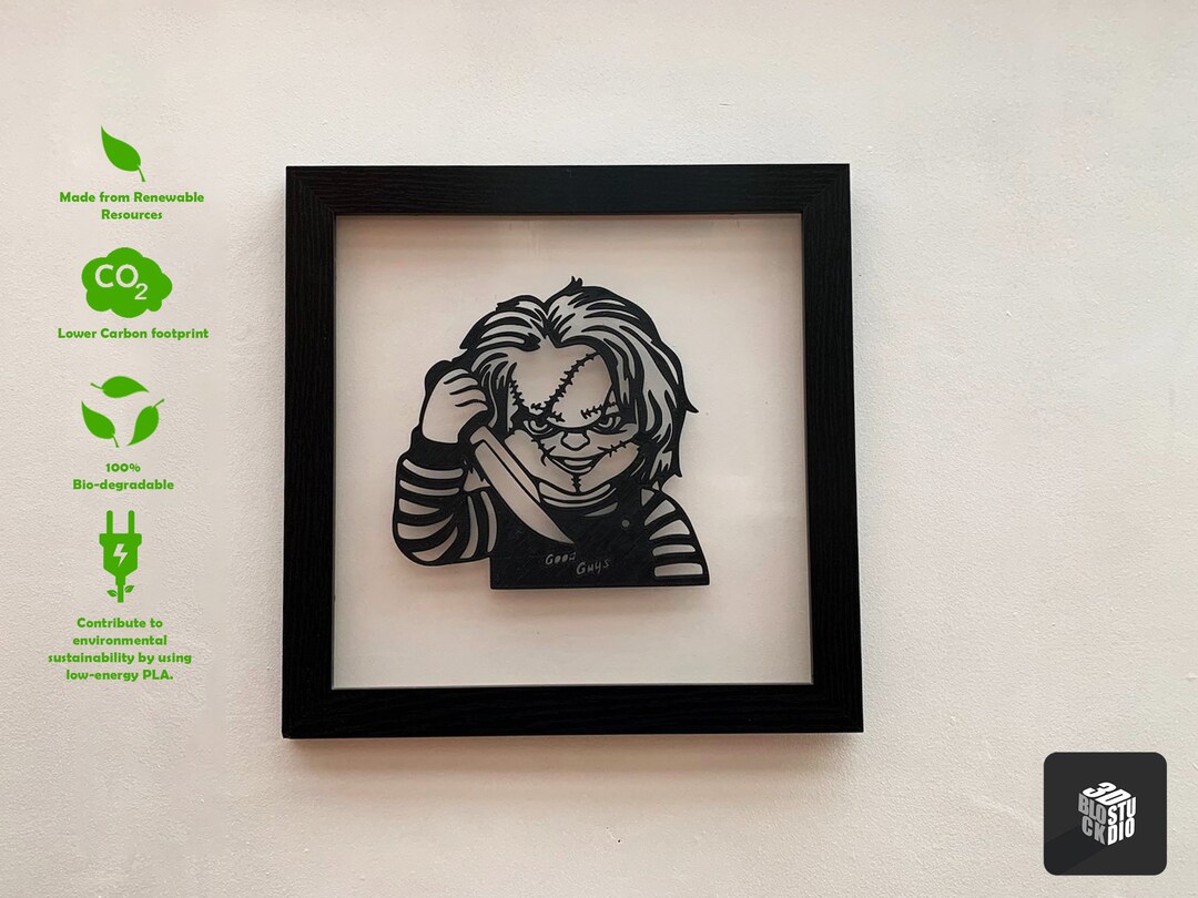 Chucky Wall Art | Child's Play | Minimalist 3D Printed | Halloween ...