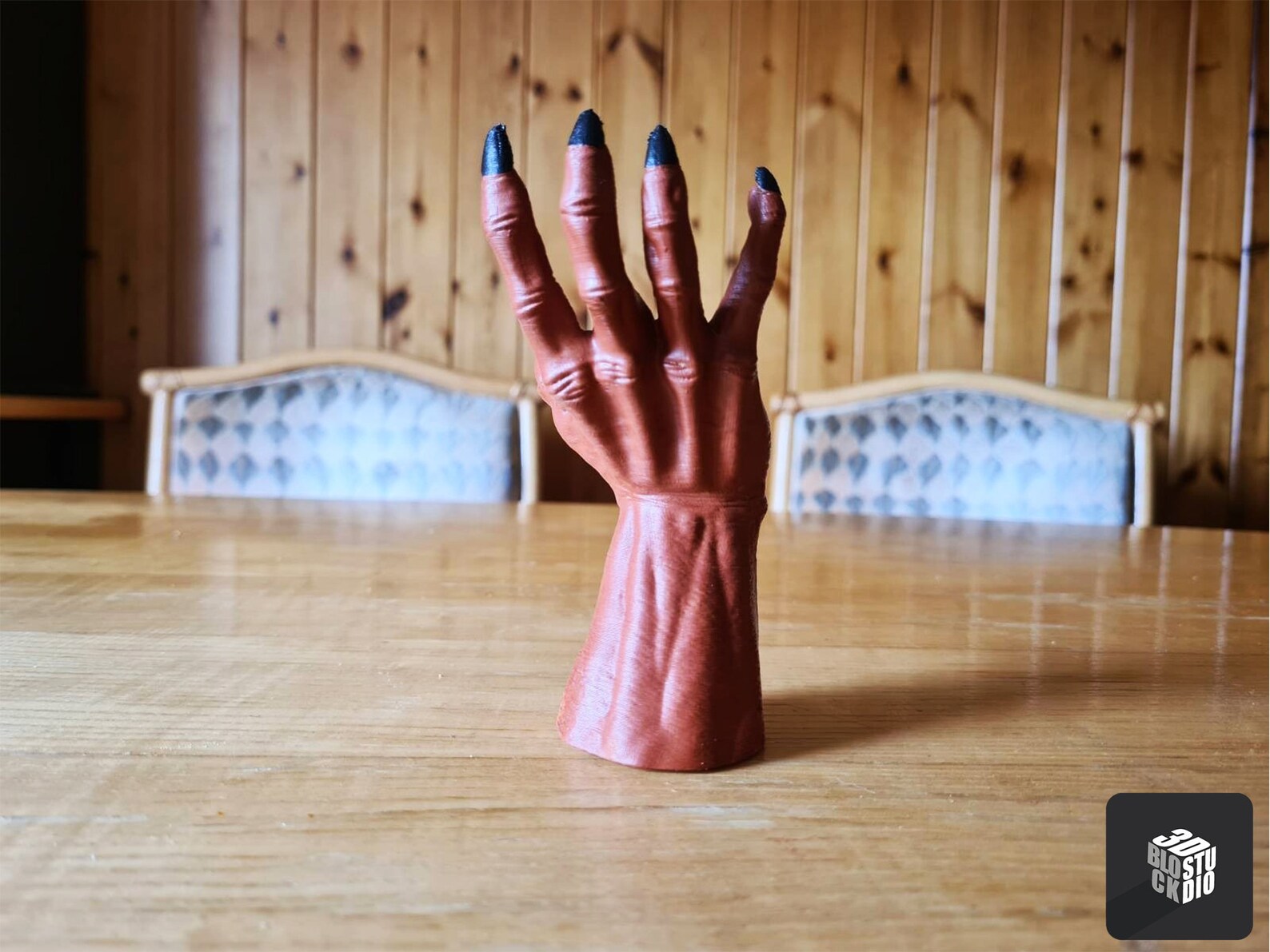 Devil Hand Hook 3D Printed Wall Mounted Hook Screw-on Stick-on ...