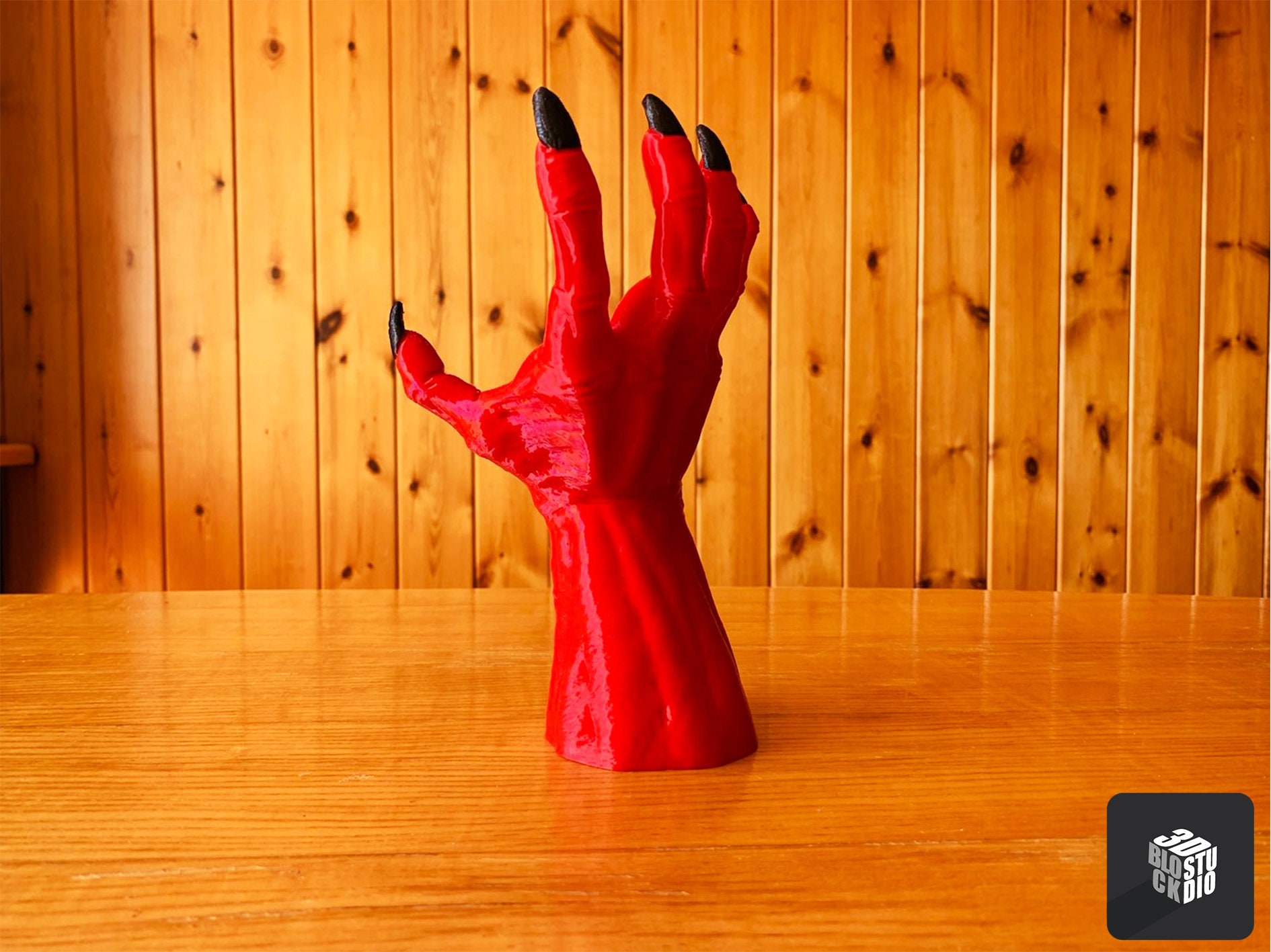 Devil Hand Hook 3D Printed Wall Mounted Hook Screw-on Stick-on ...