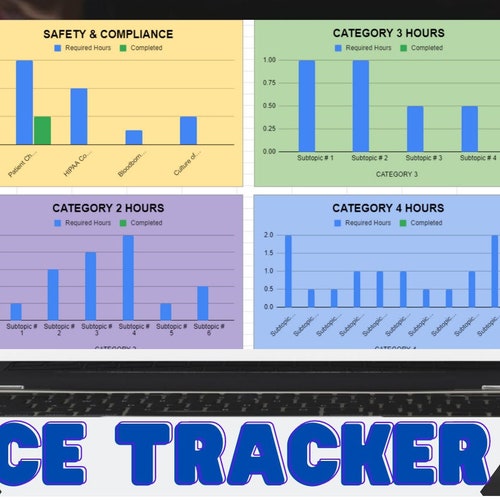 CEU Tracker GOOGLE SHEETS Continuing Education Hours - Etsy