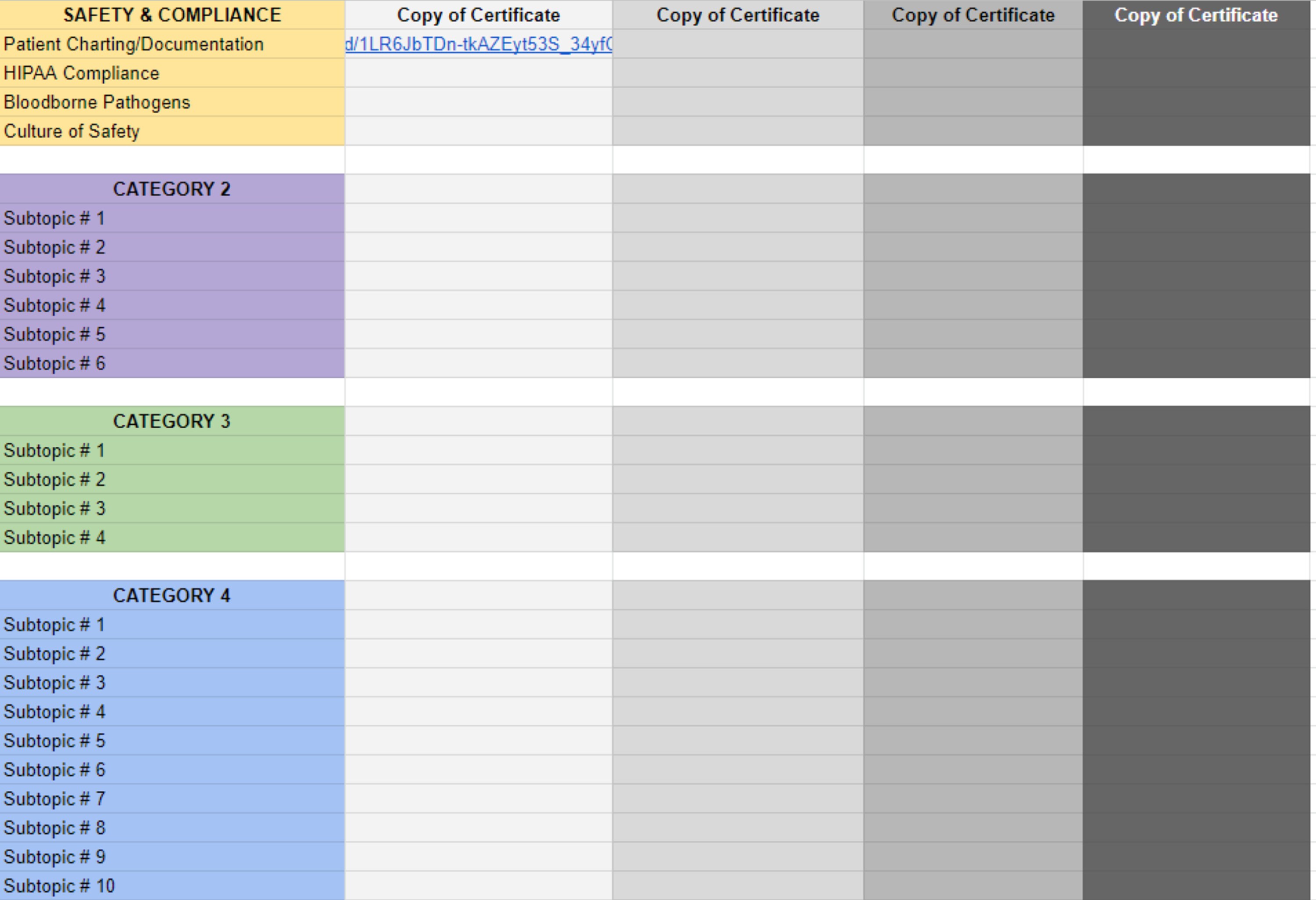 CE Tracker continuing Education Tracker Google Sheets - Etsy
