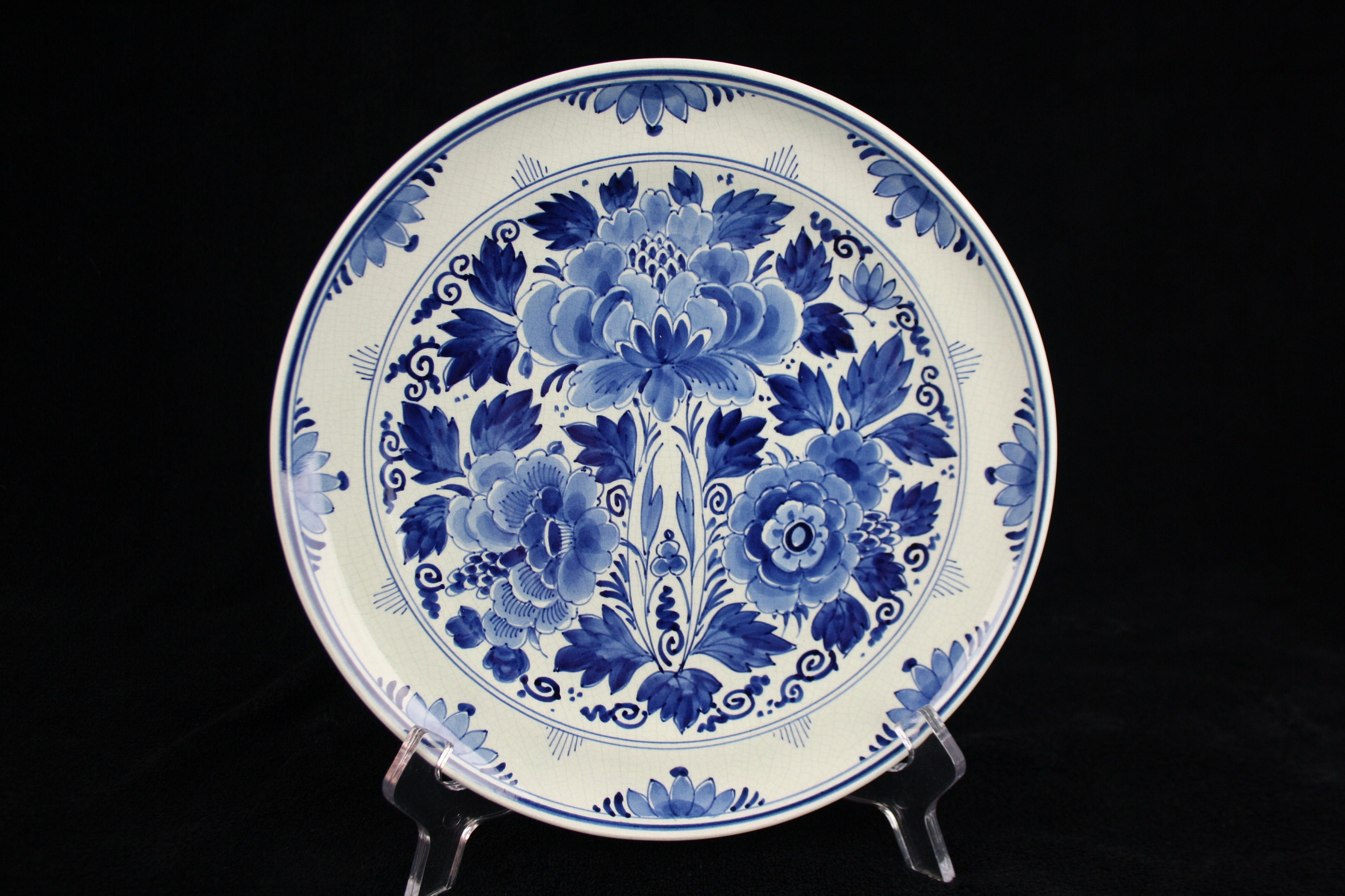 De Porceleyne Fles royal Delft Pair of Identical Delft Blue Plates 1925 ...