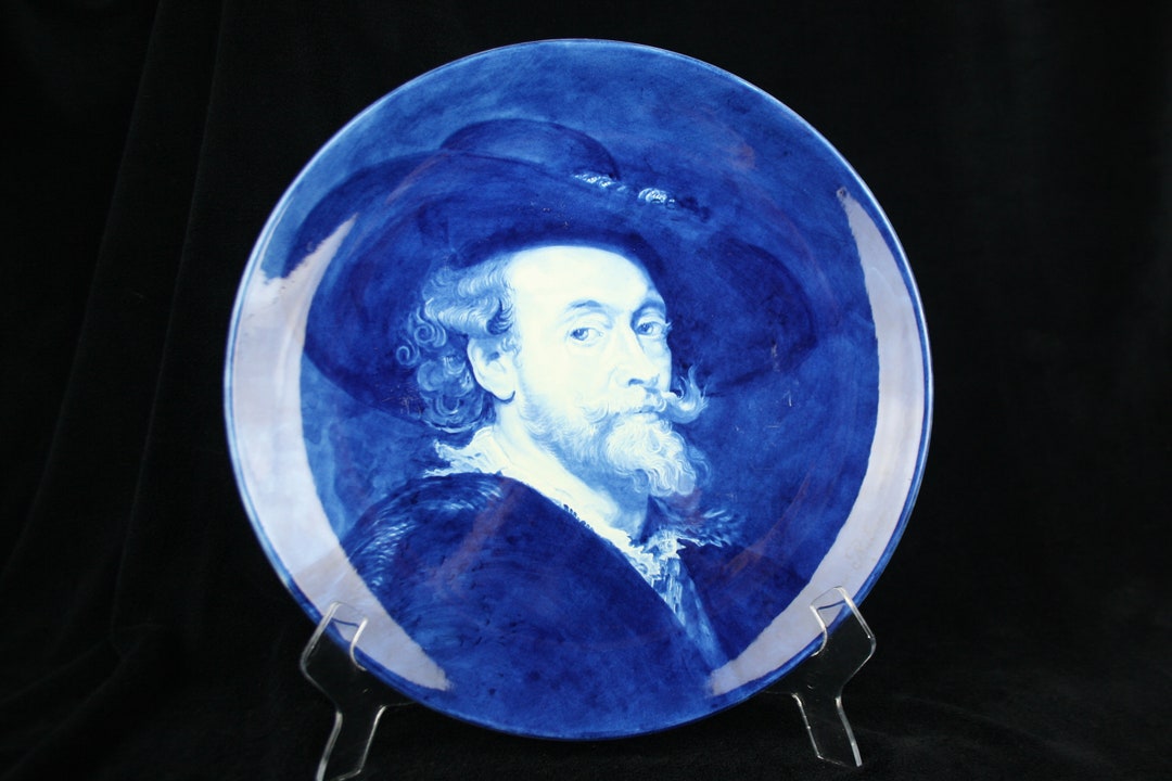 Royal Delft Delft Blue Self-portrait After Rubens Wall Plate (1963) - Etsy