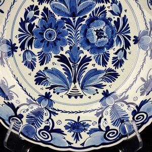 De Porceleyne Fles royal Delft Antique Delft Blue Plate 1917 - Etsy