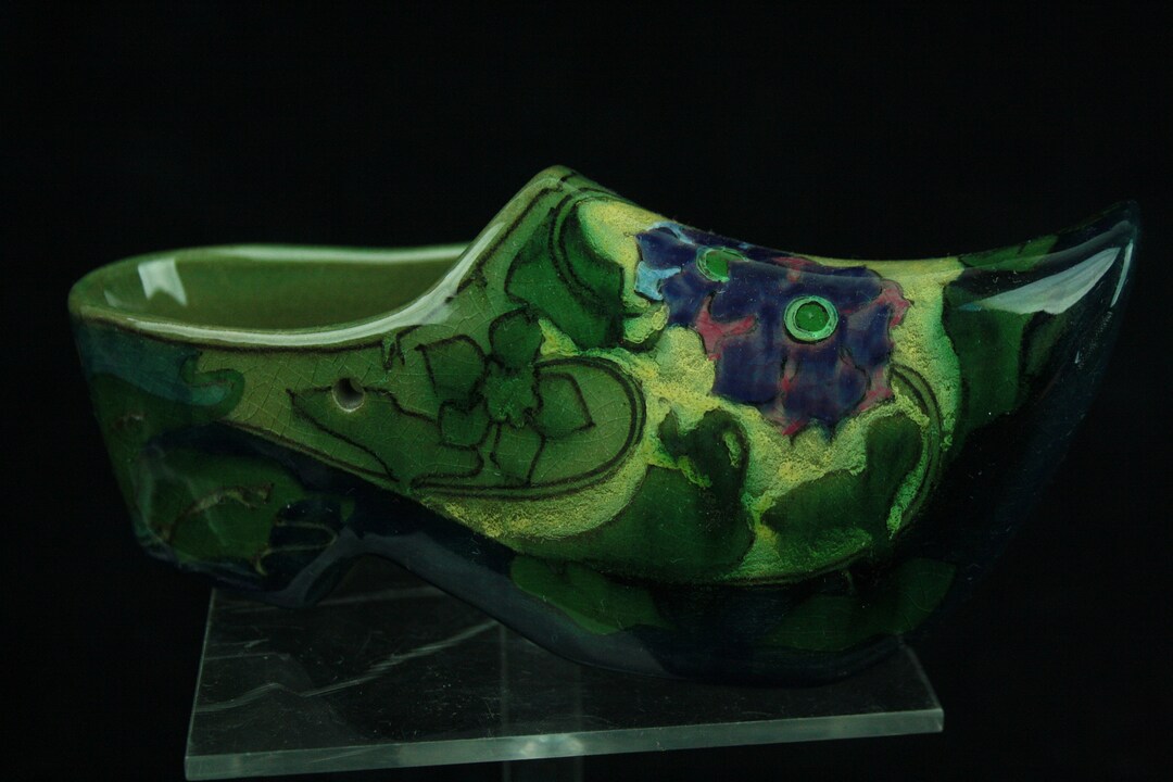 Art Nouveau High Gloss Dutch Art Pottery Wooden Shoe (klomp) by ...