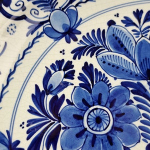 De Porceleyne Fles royal Delft Antique Delft Blue Plate 1917 - Etsy