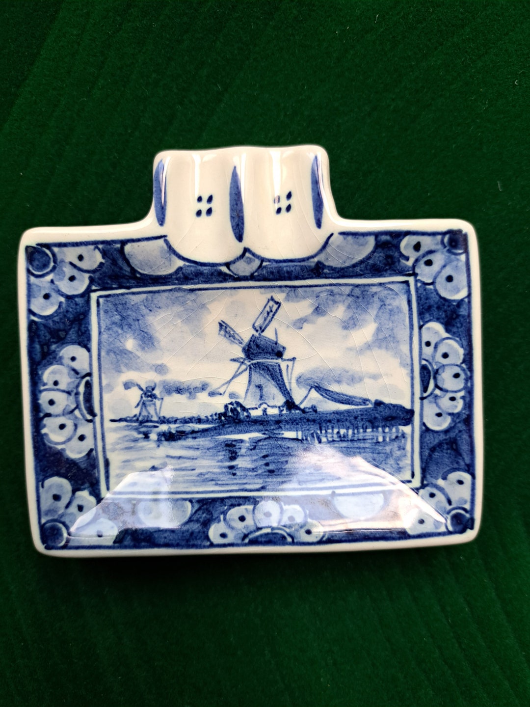 Small Vintage Delft Blue Ashtray Mill Decor by Plateelbakkerij Ram ...