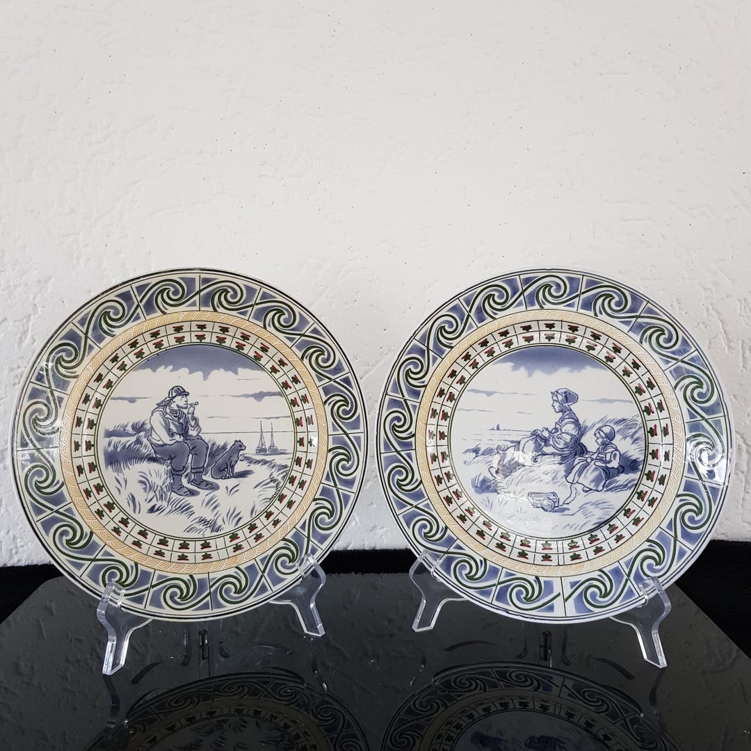 Antique Pair of Franz Anton Mehlem / Royal Bonn Wall Plates - Etsy