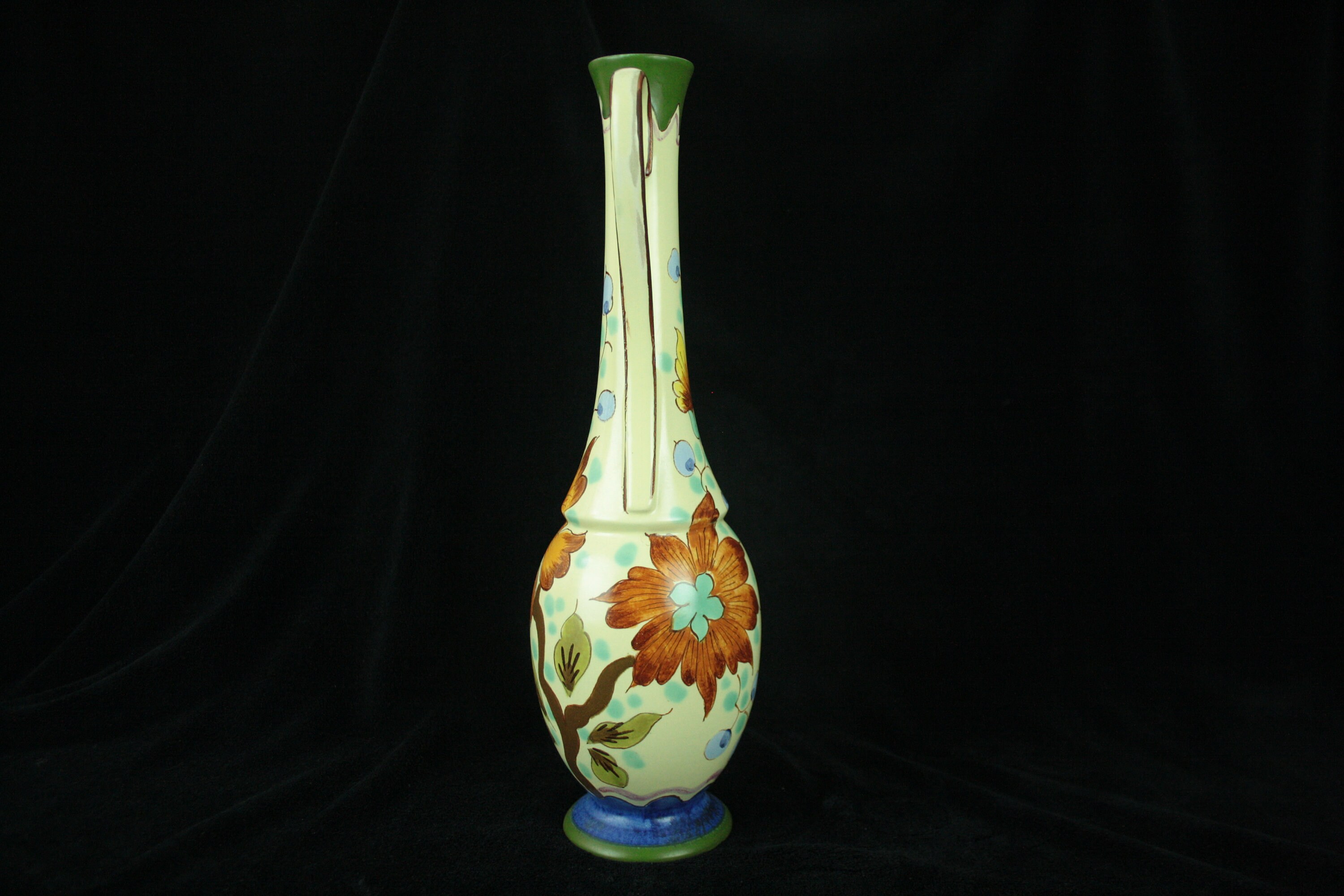 Tall Vintage Gouda Dutch Art Pottery Vase Paris - Etsy