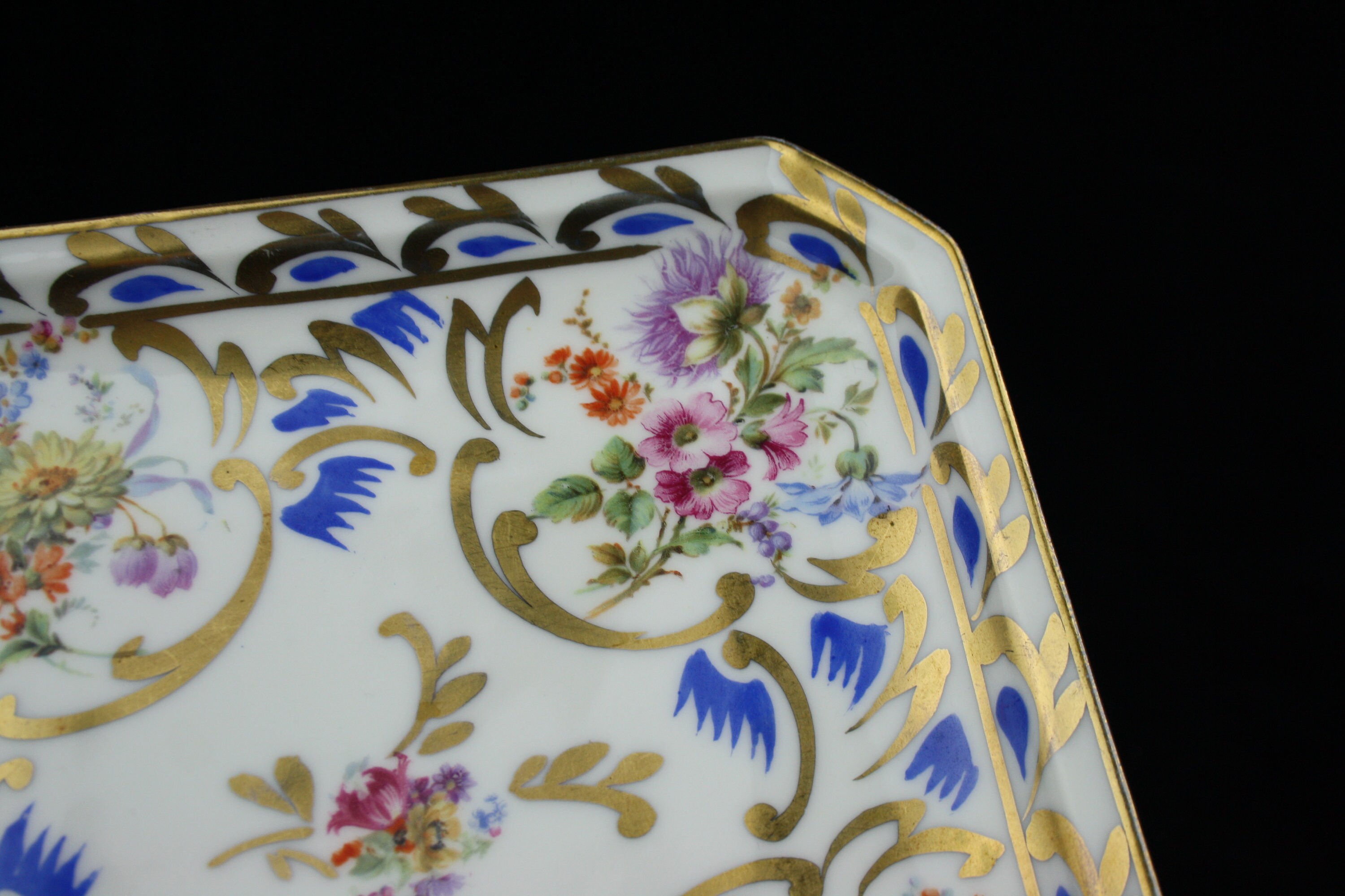 Pair of Octagon Limoges Porcelain Floral Decor Gilded Dishes - Etsy