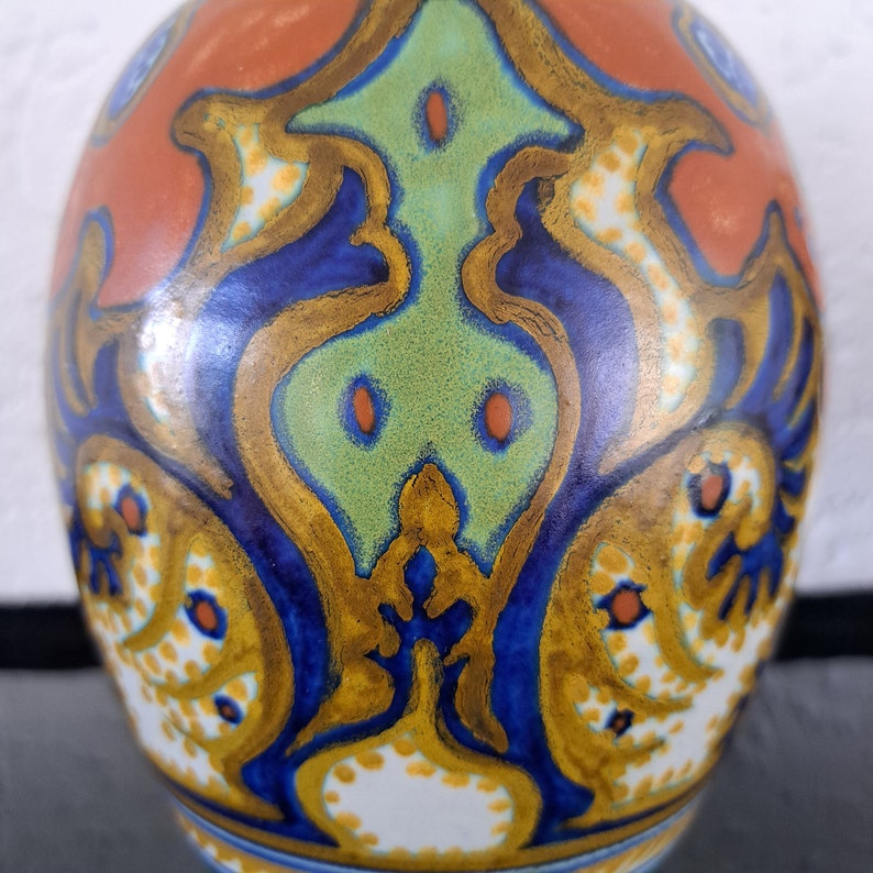 Pair of Art Nouveau Vases Rhodian by Plateelbakkerij Zuid-holland (1921 ...