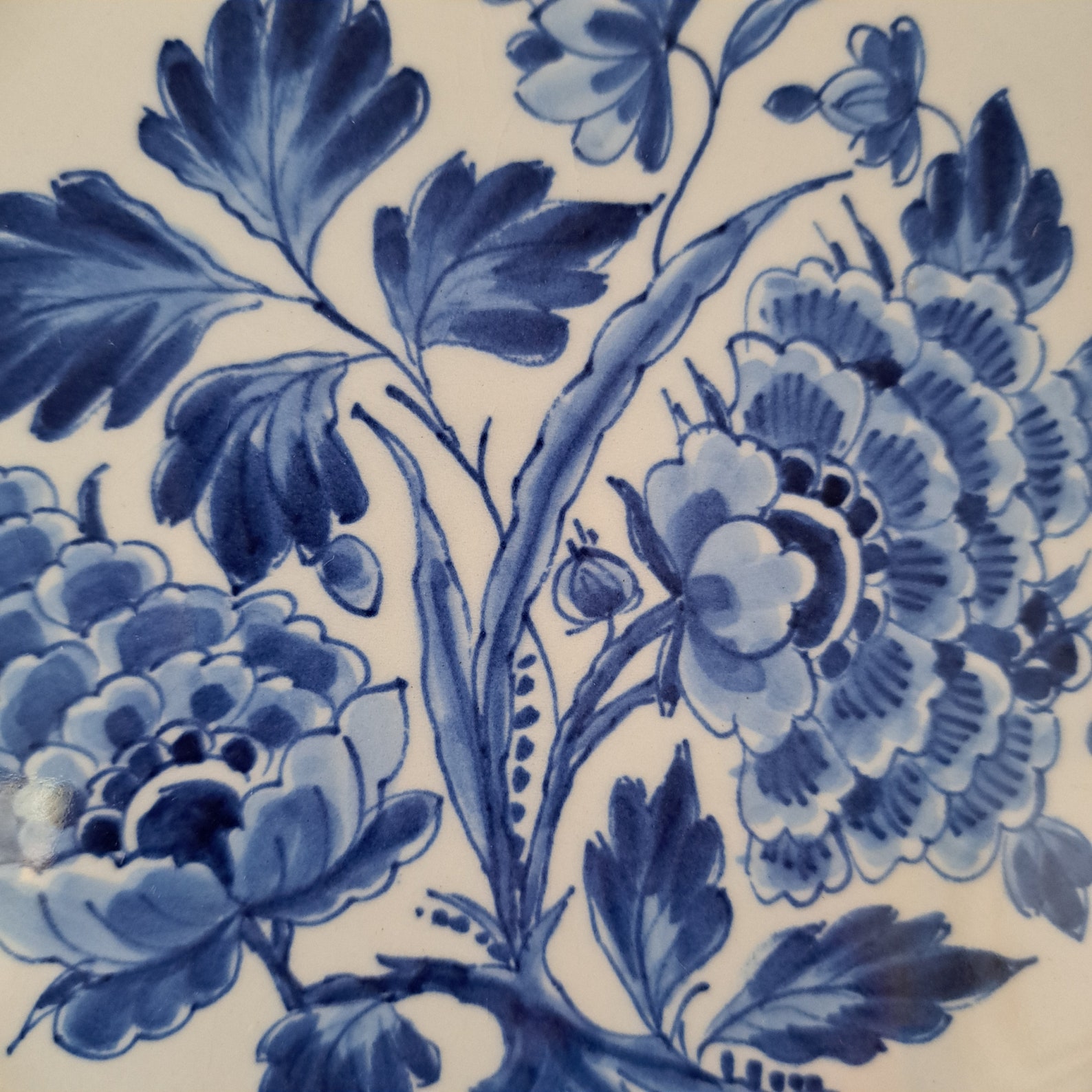Set of 2 Identical De Porceleyne Fles (royal Delft) Delft Blue Round ...