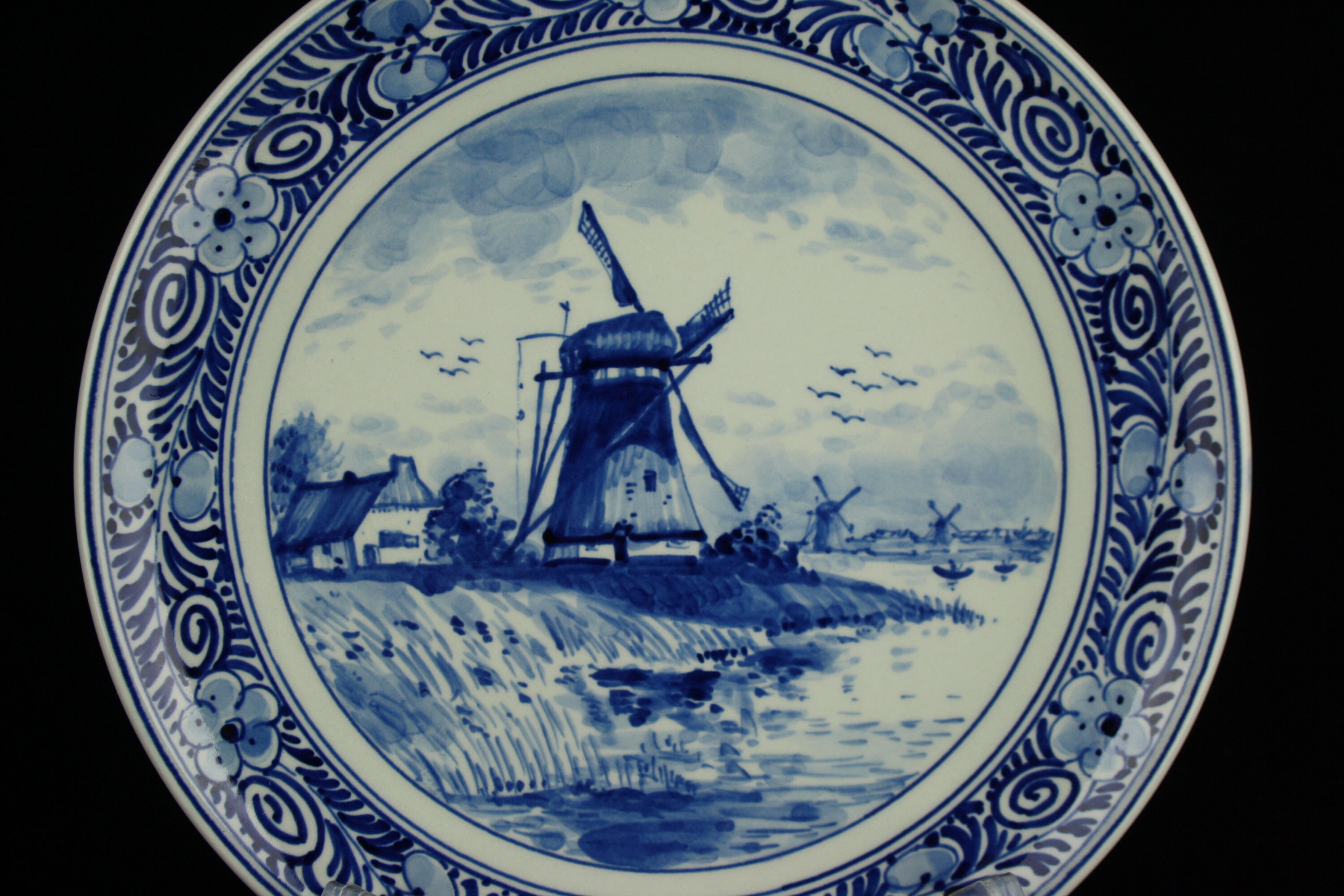 De Porceleyne Fles (royal Delft) Delft Blue Small Dutch Windmill Wall ...