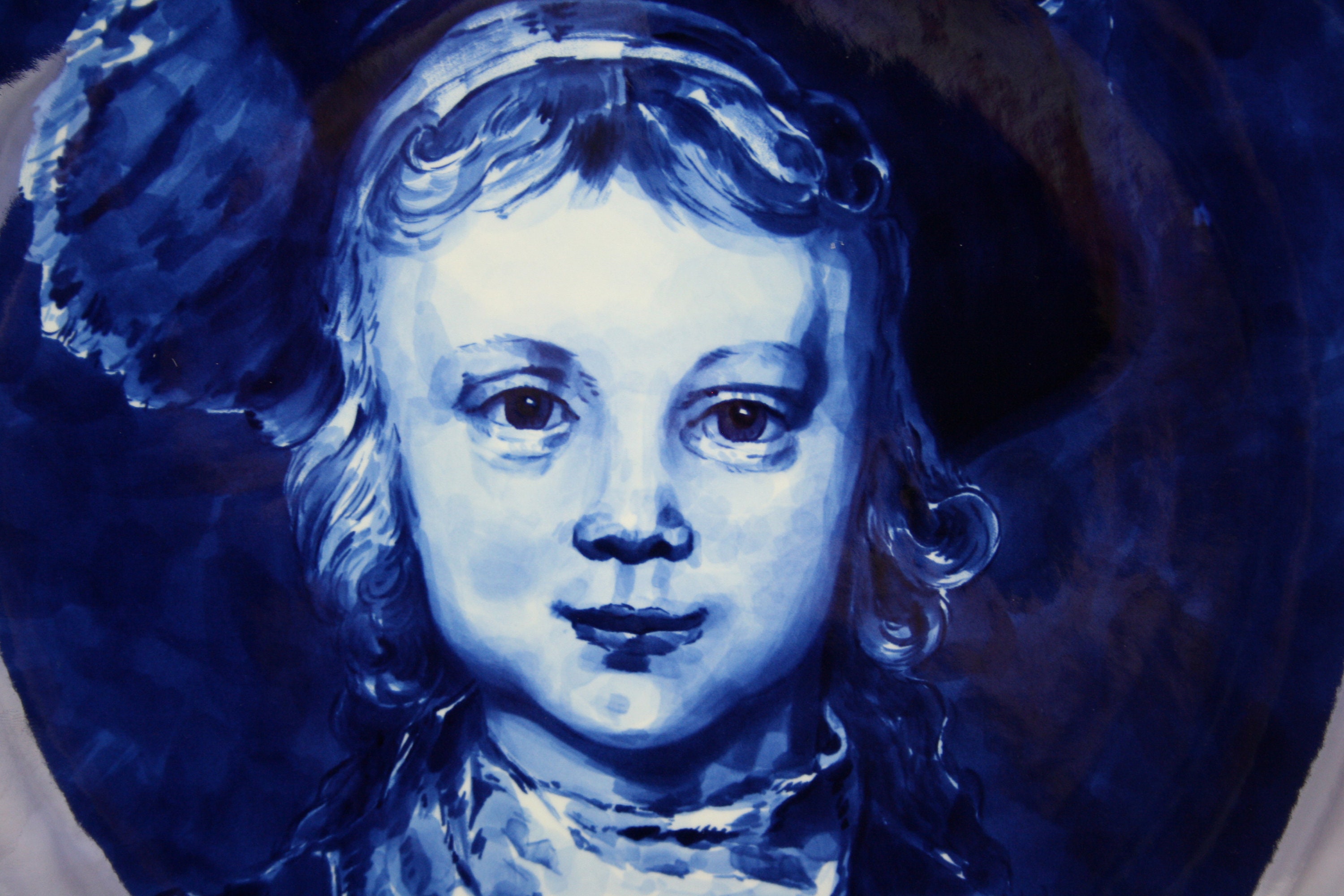 Royal Delft Large Delft Blue Rembrandt 'titus' Charger - Etsy Royal Delft Large Delft Blue Rembrandt 'titus' Charger - Etsy