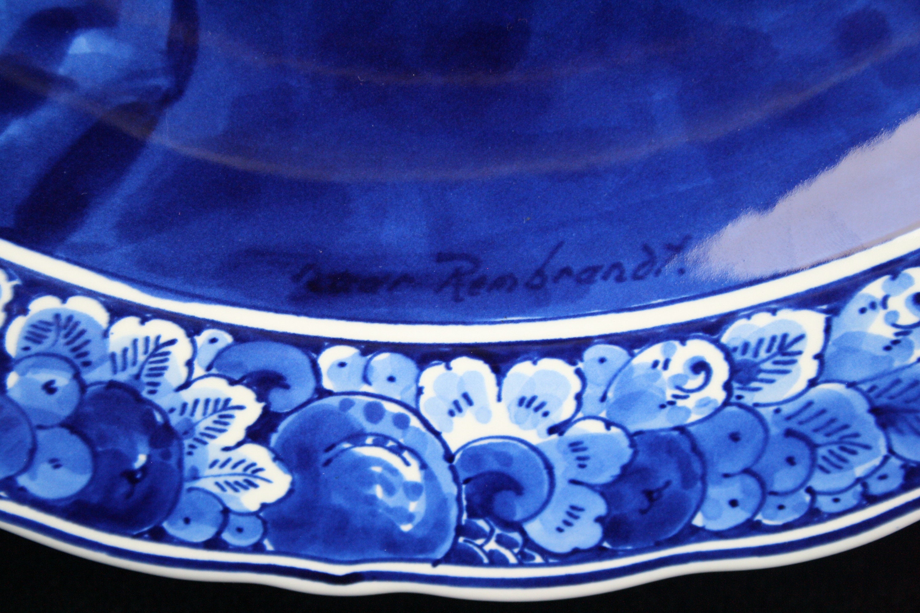 Royal Delft Large Delft Blue Rembrandt 'titus' Charger - Etsy Royal Delft Large Delft Blue Rembrandt 'titus' Charger - Etsy