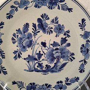 De Porceleyne Fles (royal Delft) Delft Blue Small Floral Plate (1922) - Etsy
