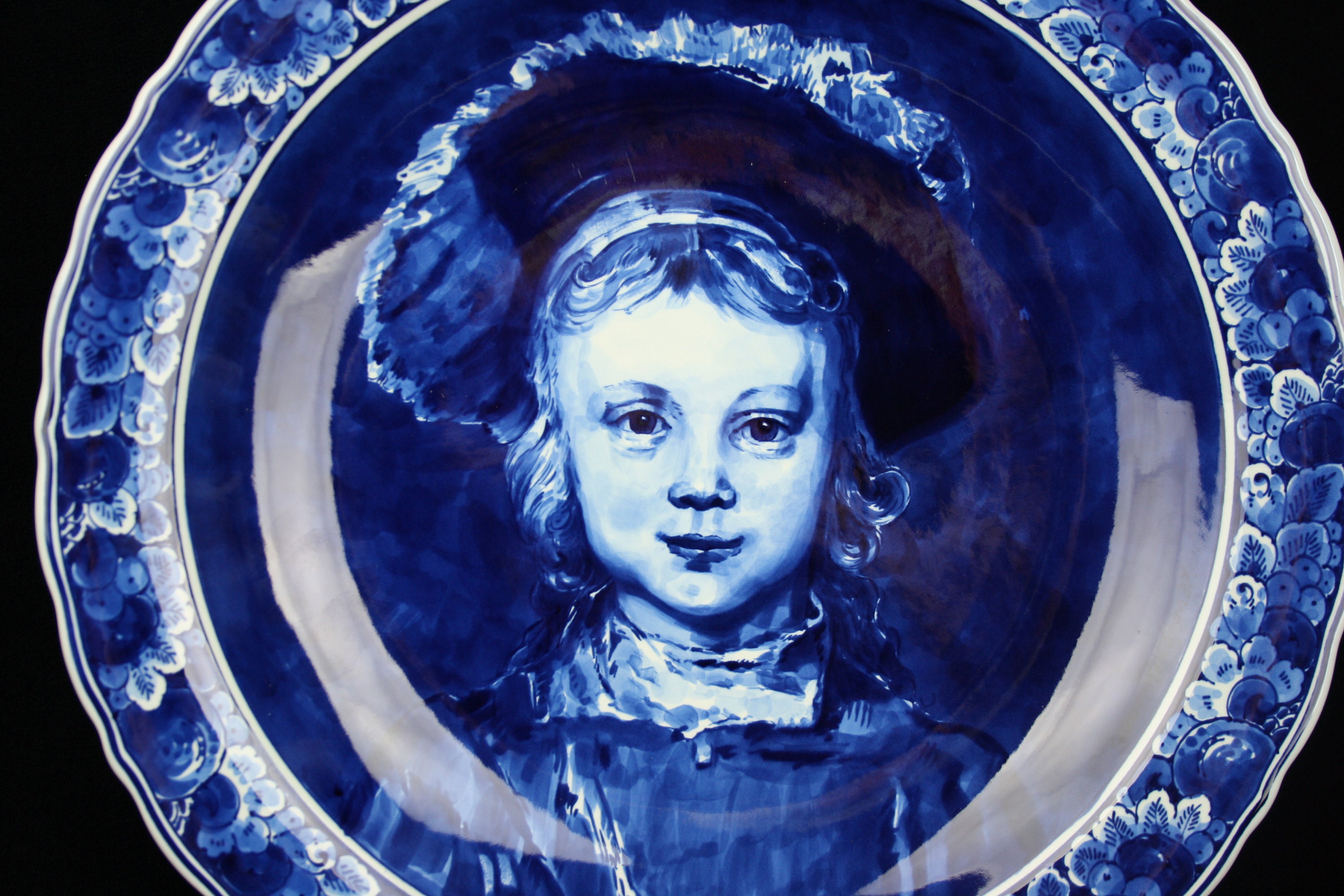 Royal Delft Large Delft Blue Rembrandt 'titus' Charger - Etsy Royal Delft Large Delft Blue Rembrandt 'titus' Charger - Etsy