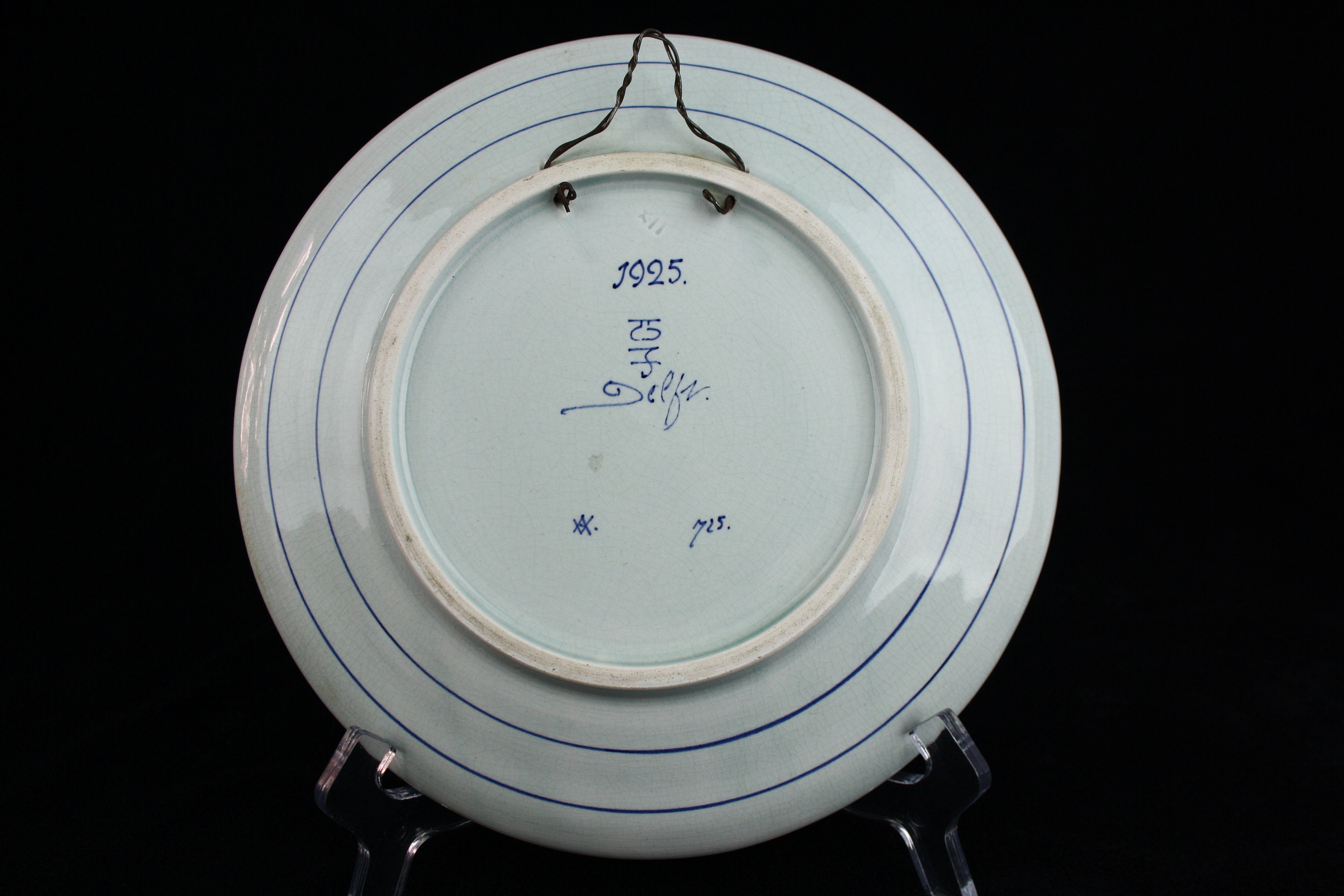 De Porceleyne Fles royal Delft Pair of Identical Delft Blue Plates 1925 ...