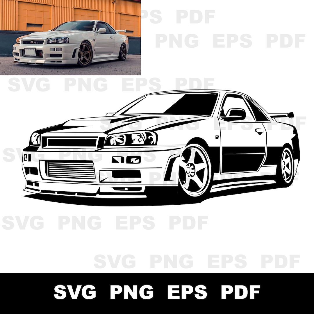 Custom Car Silhouette , Car Clip Art File for Printing Tshirts Cakes ...