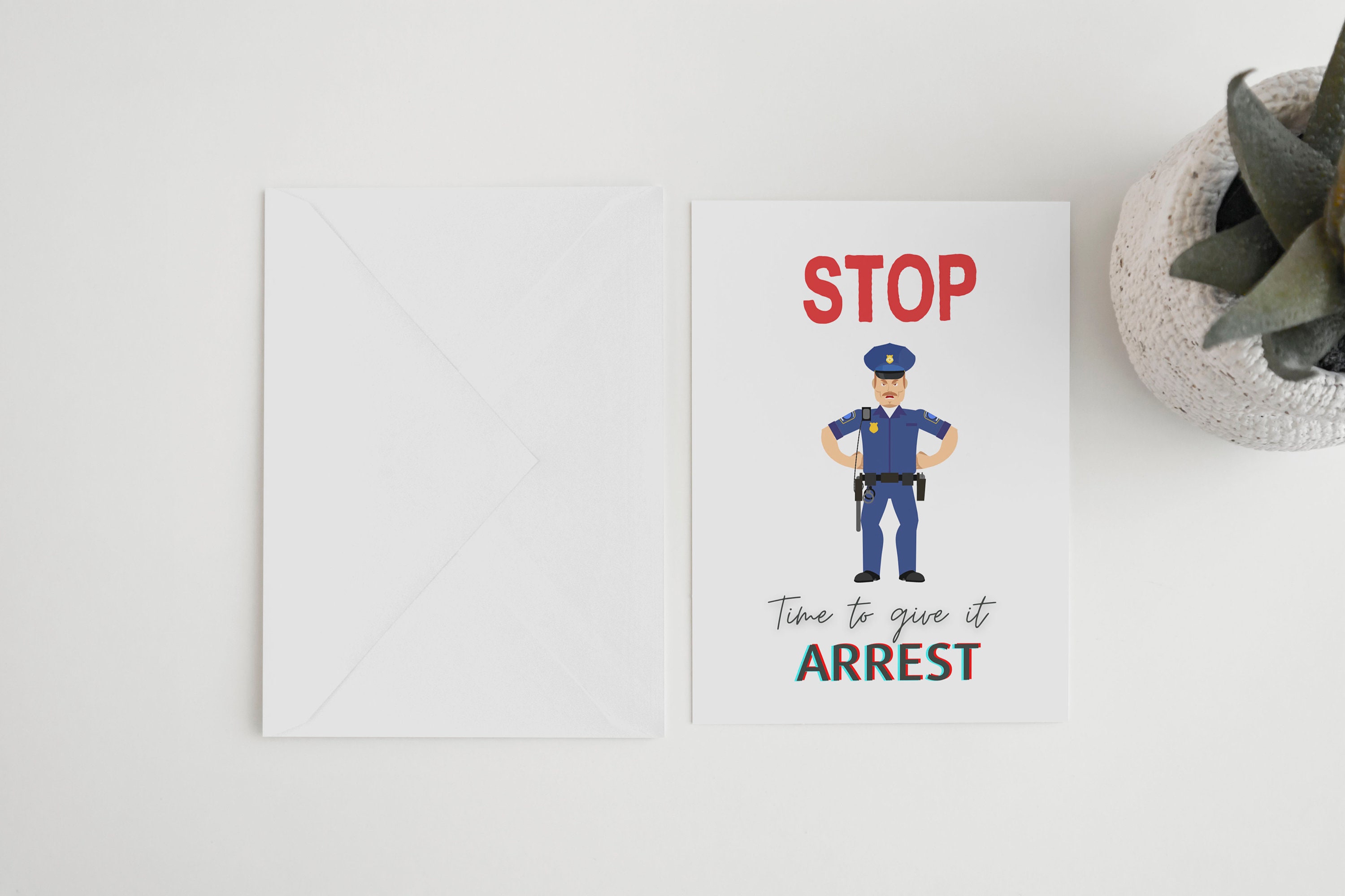 Police Retirement Card, Printable Police Retirement Card, Printable ...
