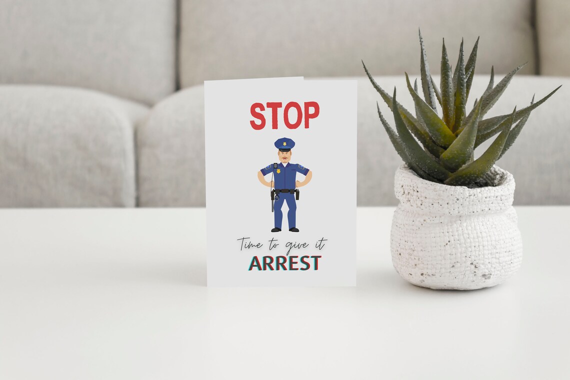Police Retirement Card, Printable Police Retirement Card, Printable ...