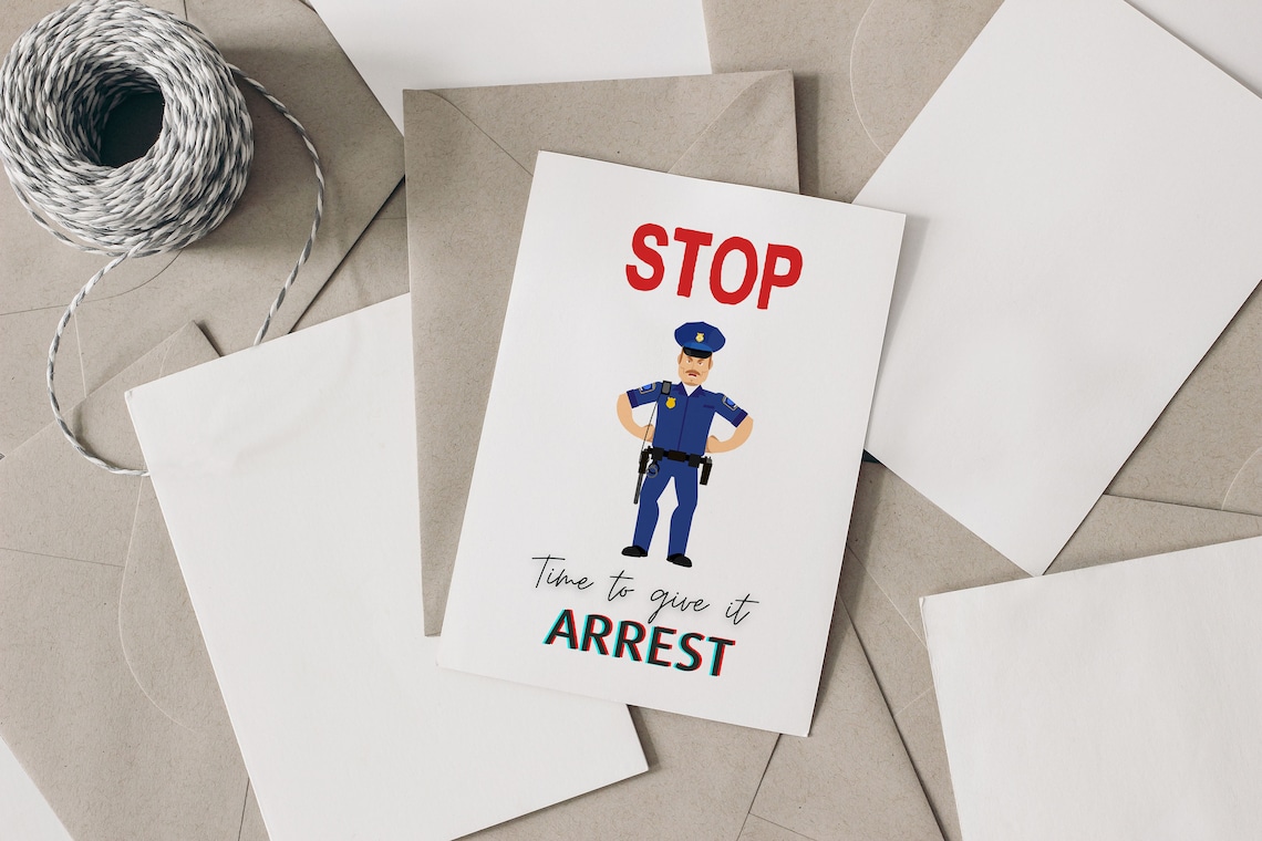 Police Retirement Card, Printable Police Retirement Card, Printable ...