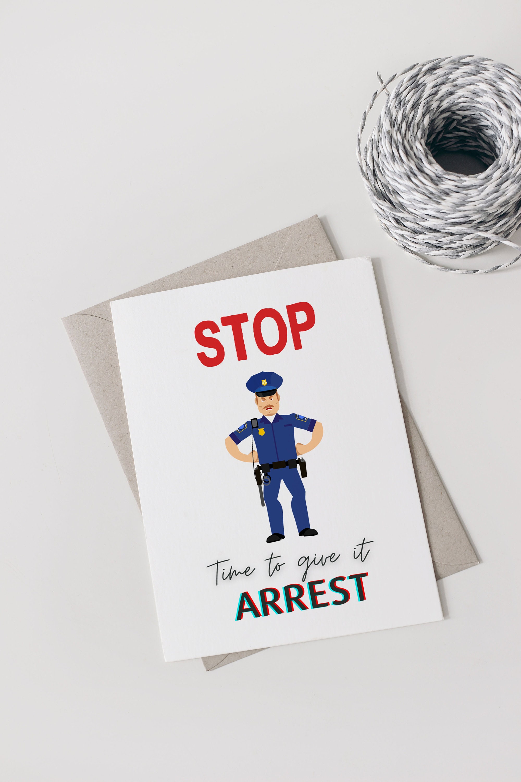 Police Retirement Card, Printable Police Retirement Card, Printable ...