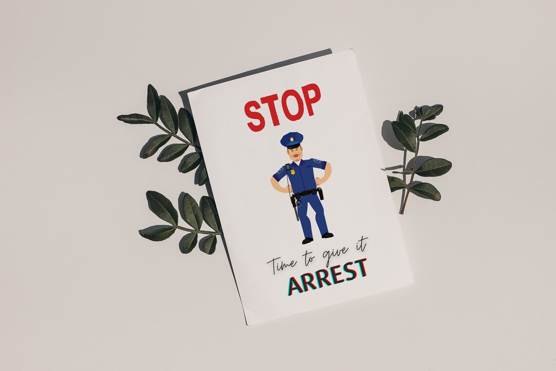 Police Retirement Card, Printable Police Retirement Card, Printable ...