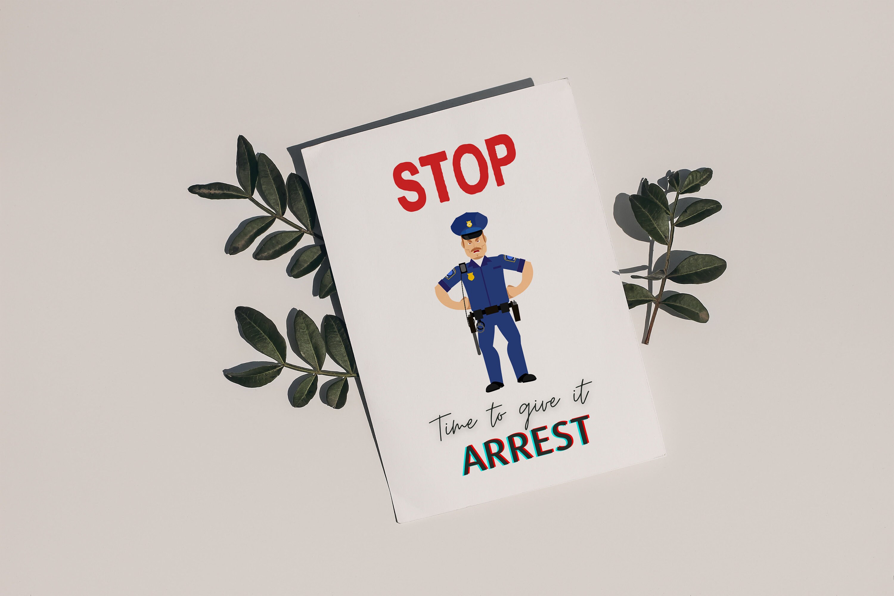 Police Retirement Card, Printable Police Retirement Card, Printable ...
