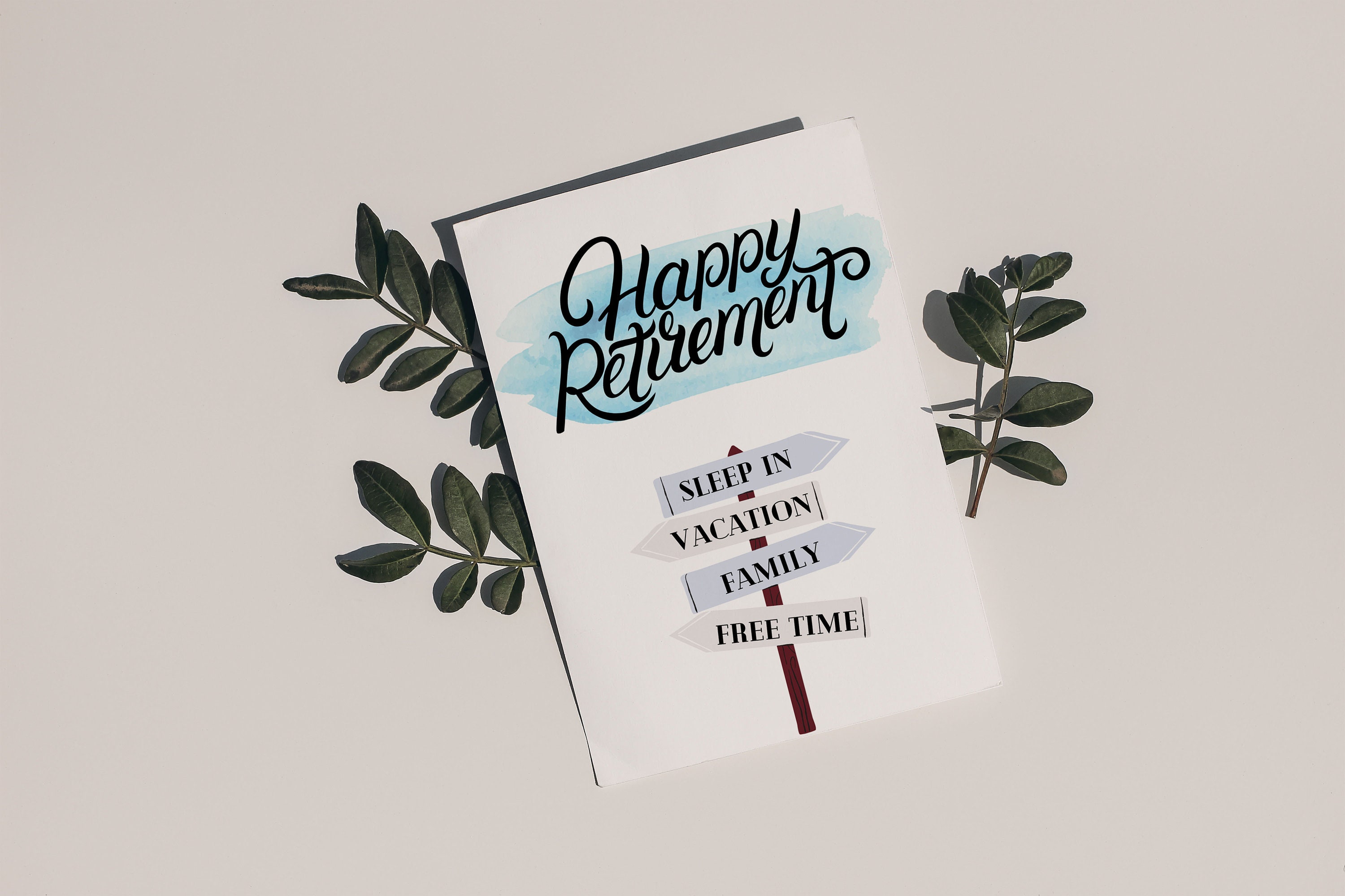 Printable 'happy Retirement' Card: Blank Inside (PDF) - Etsy