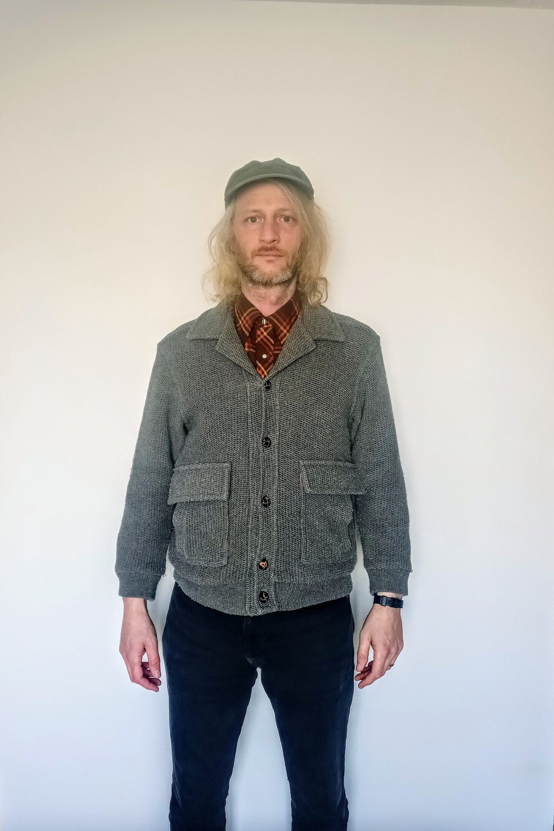 Vintage Wool Bomber Jacket 60s/70s Grey Cutty Sark Wool Jacket - Etsy