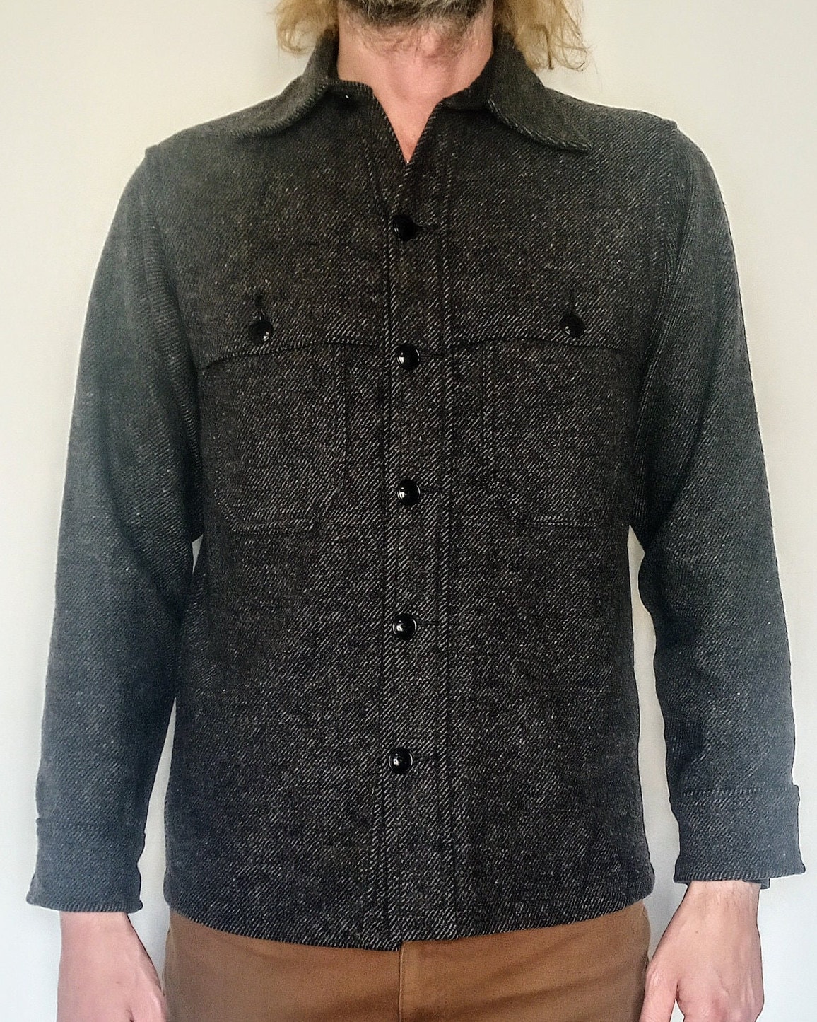 Woolrich Hunting Shirt Wool Herringbone Vintage Hunting Shirt - Etsy