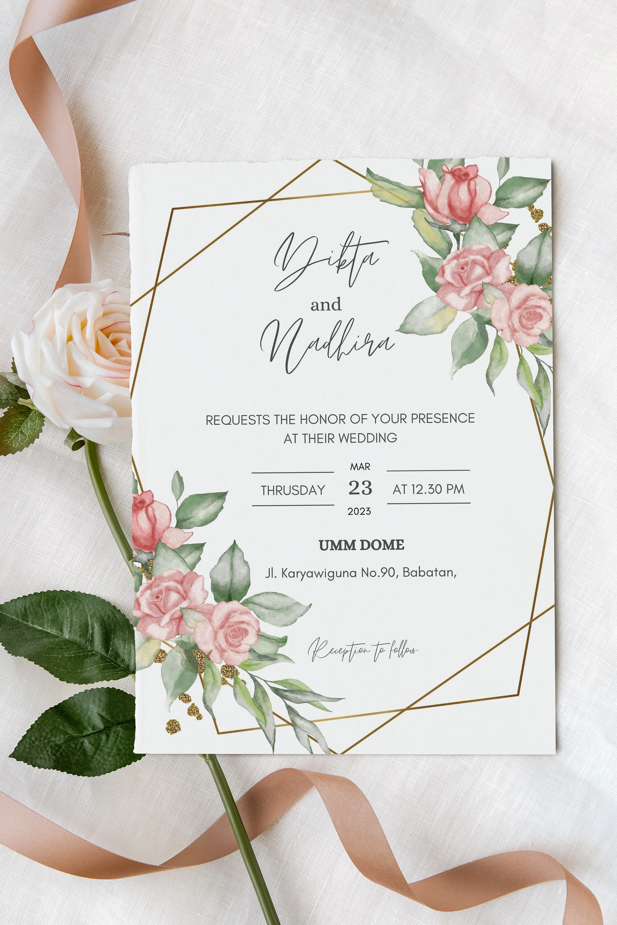 Digital Wedding Invitation, Electronic Wedding Invite, Digital Wedding ...