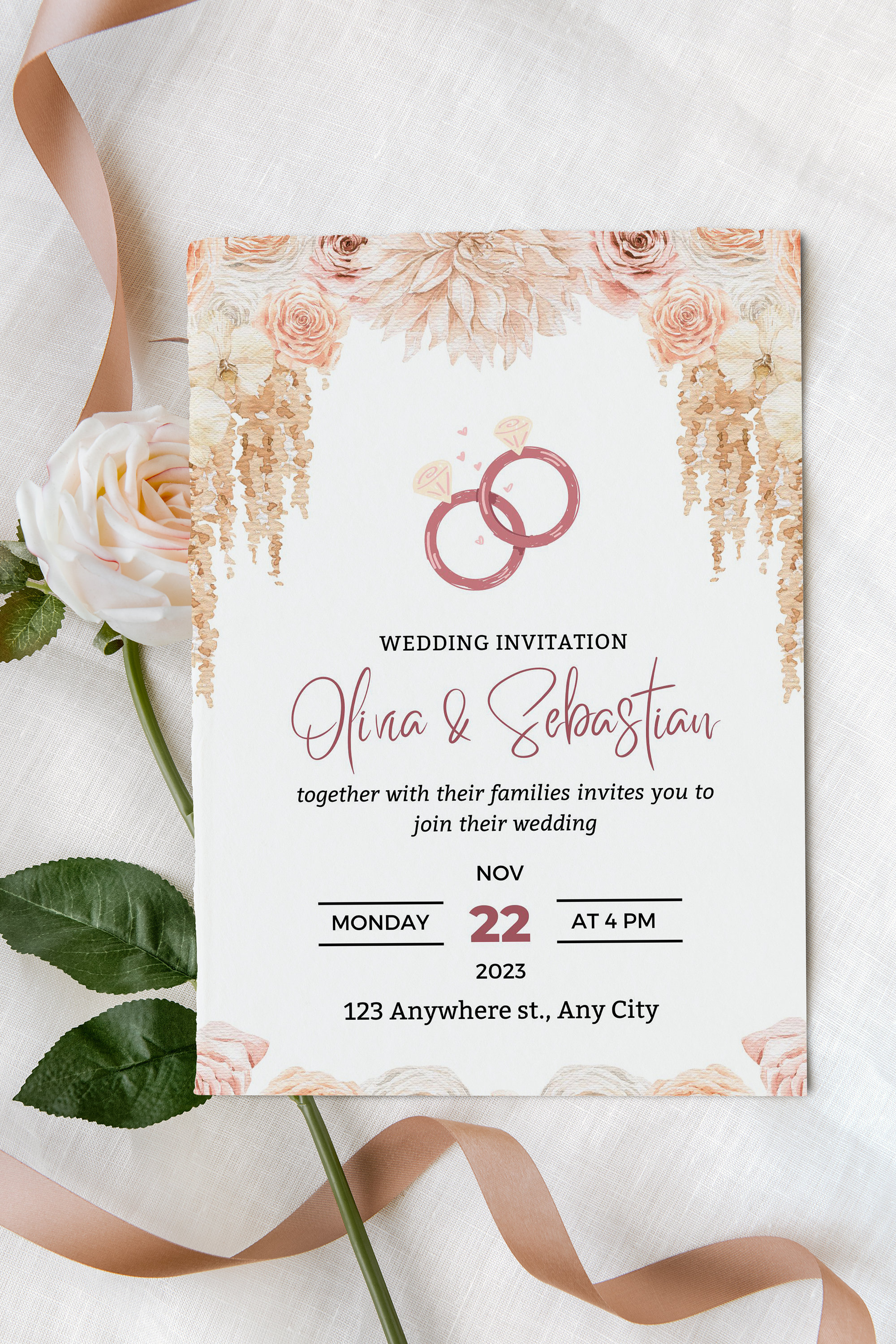 Animated Wedding Invitation Video Template, Wedding Card Video ...